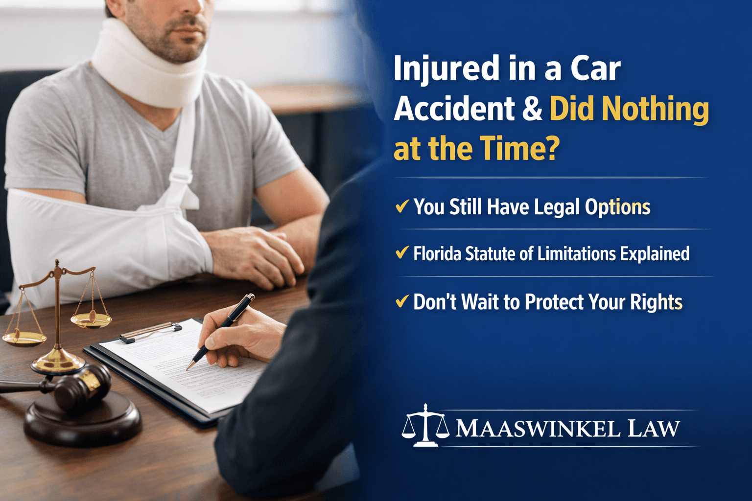 Injured in a Car Accident & Did Nothing? Your Legal Options